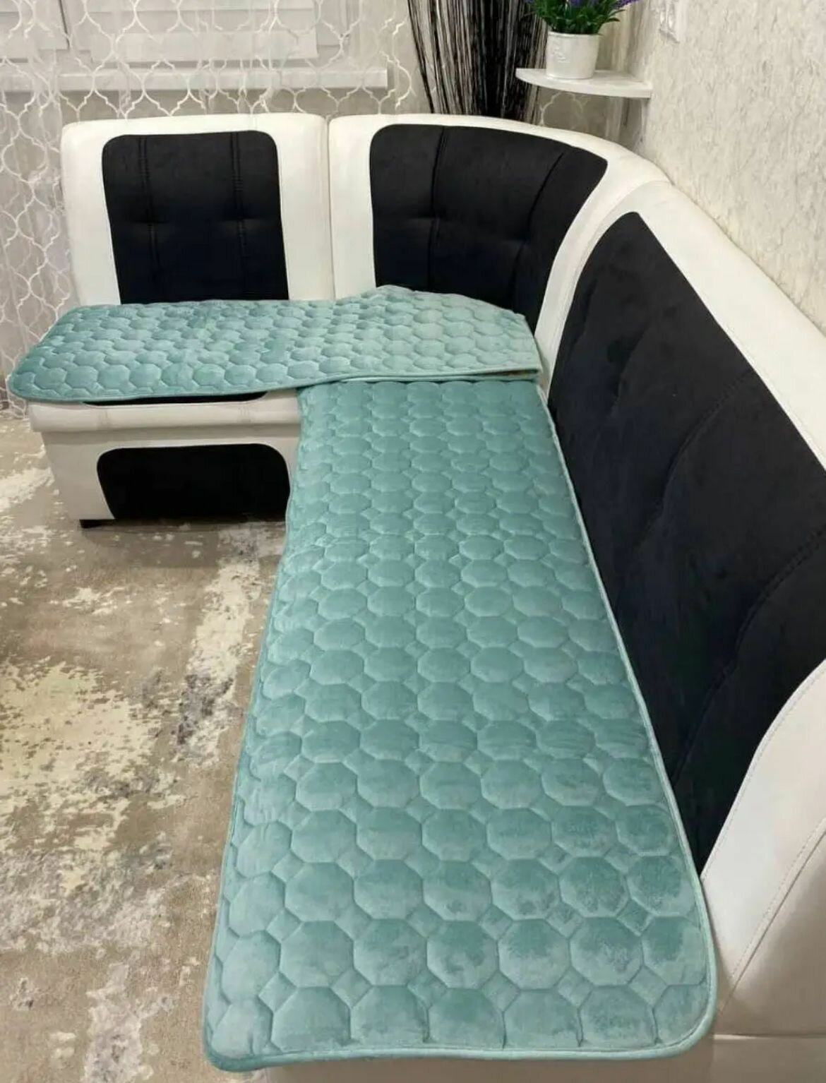 Дивандек для дивана, накидки дивандеки для кухонного углового дивана 50х150 см. - 2 шт, чехол на угловой диван