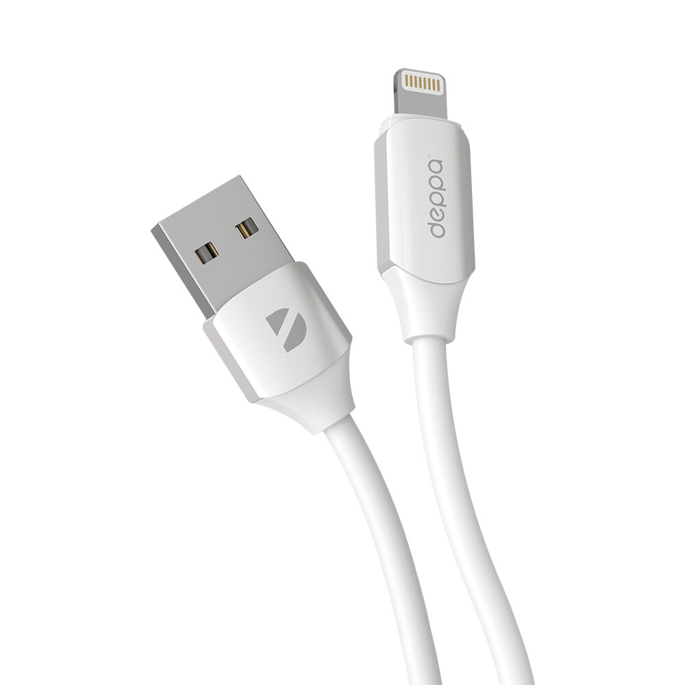 Кабель для зарядки смартфона Silk USB - Lightning, 1,2м, белый, Deppa, Deppa 72534
