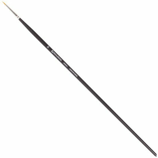 Кисть художественная профессиональная Brauberg ART "CLASSIC", синтетика жесткая, круглая, № 00, длинная ручка, 200654