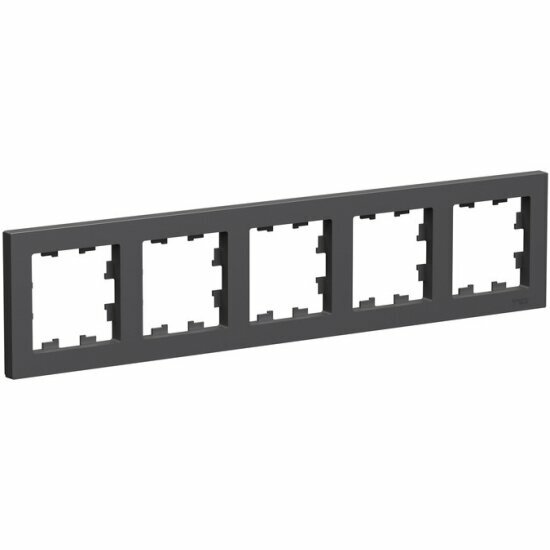 Рамка Systeme Electric (schneider Electric) 5-пост. AtlasDesign универс. базальт, ATN001405