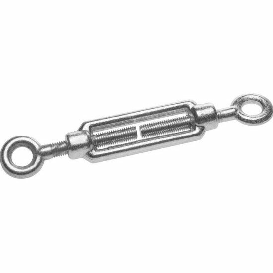 Талреп Зубр DIN 1480, кольцо-кольцо, М6, 15 шт, кованая натяжная муфта, оцинкованный, Профессионал 4-304375-06