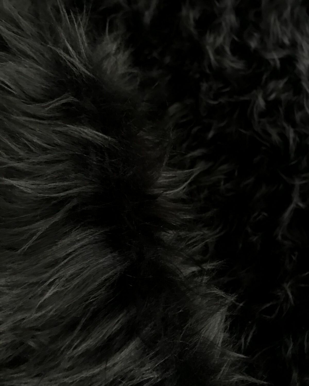 Мех искусственный длинноворсовый для пошива мягких игрушек и карнавальных (новогодних) костюмов, цв. черный, высота ворса 30 мм, ш-150 см, отрез 1 метр