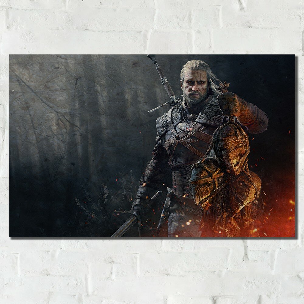 Картина интерьерная на рельефной доске ОСП Игры Witcher 3 Wild Hunt - 14388
