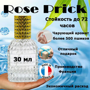 Масляные духи Rose Prick, унисекс, цветочный аромат, флакон спрей 30 мл.