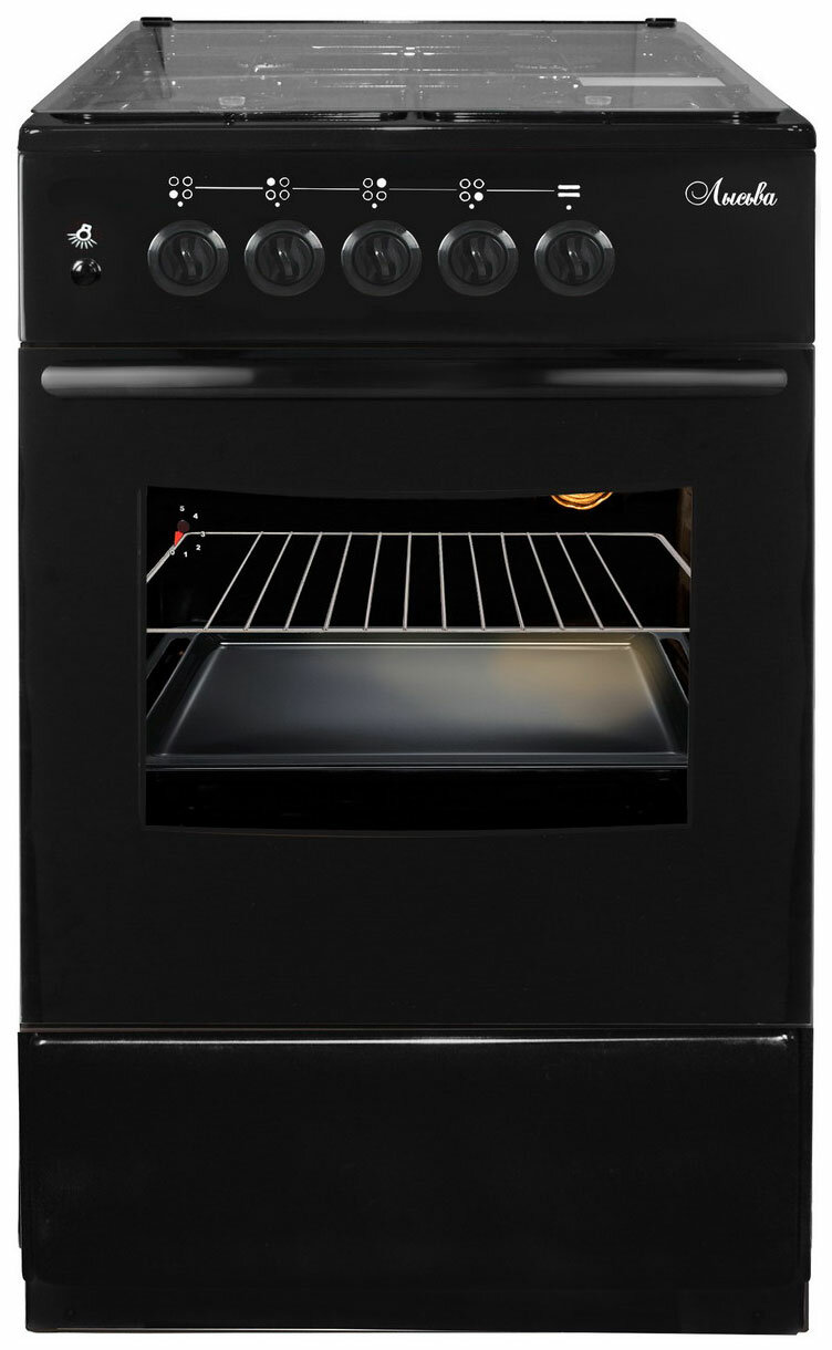 Газовая плита Лысьва ГП 4к20 МС-2у 50 см, 57 л, 4 конфорки, черный