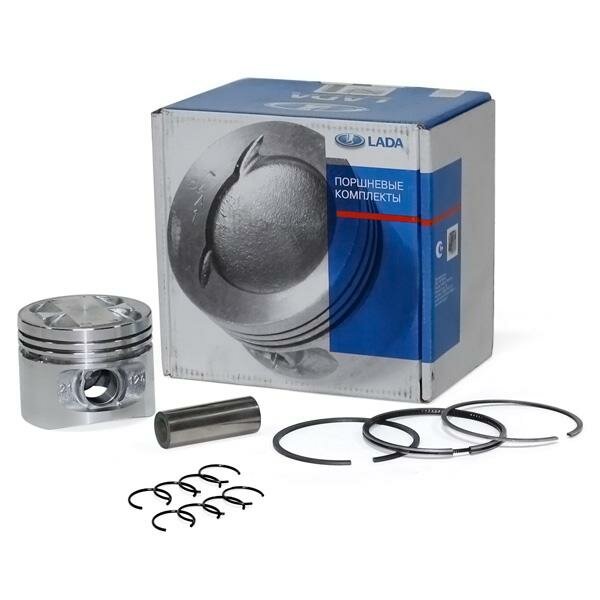 Поршневая группа кт. (4 шт.) 82,0 с кольцами ВАЗ-21124 группа Е (фирм. упак. LADA)