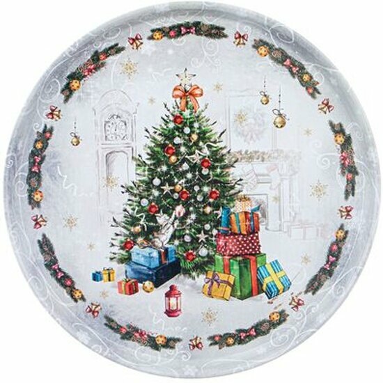 Поднос сервировочный Agness "новый год" 33х2,1 см. 898-130