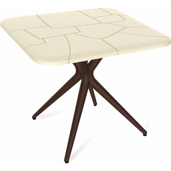 Стол обеденный Sheffilton SHT-TU30/TT30 83/83 бежевый/коричневый
