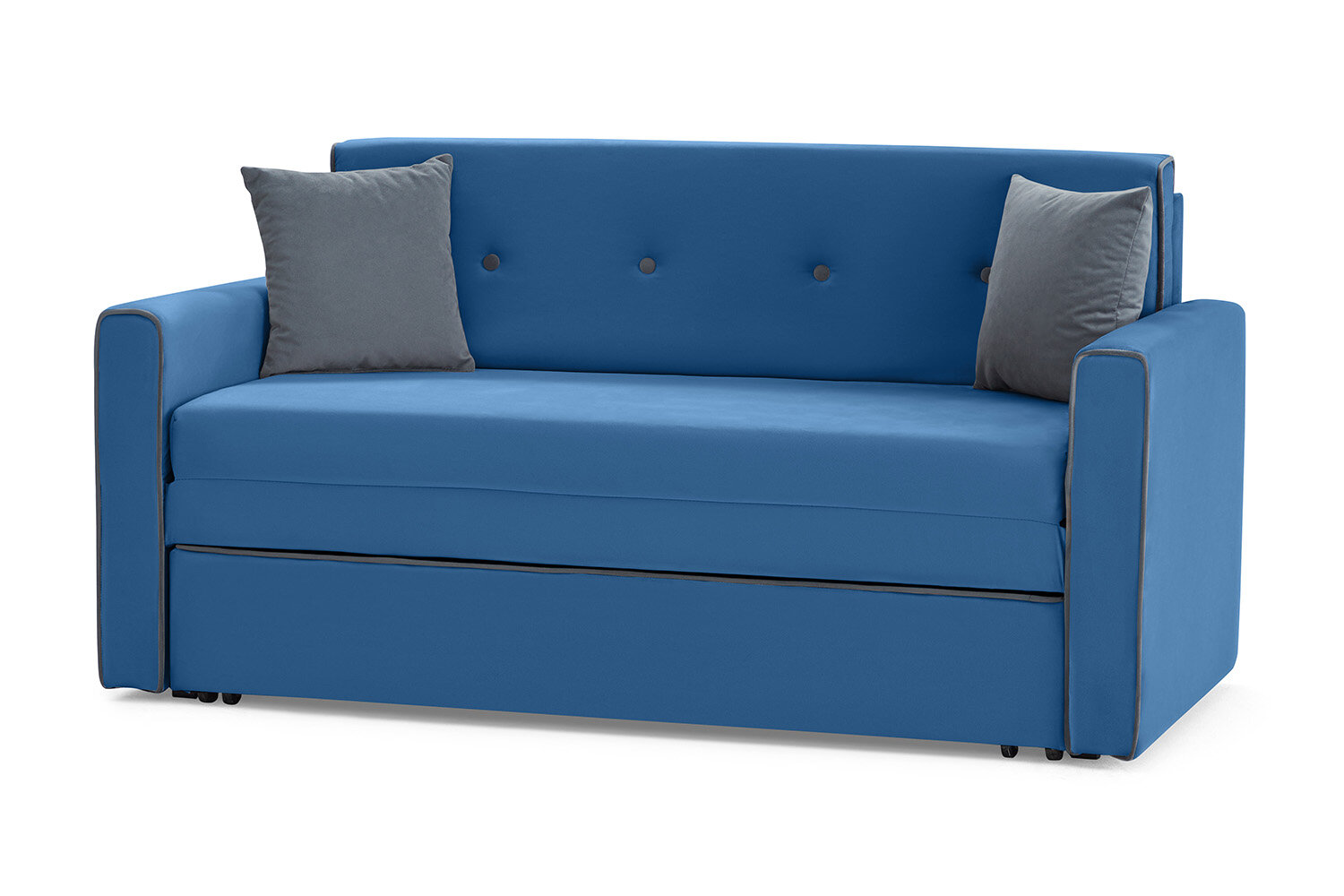 Диван-кровать Hoff Вегас прямой, 162х84х77 см, еврокнижка, цвет синий