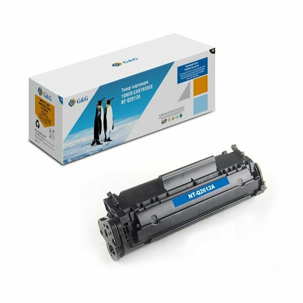 Картридж Cartridge G&G 12A для HP LJ 1010/12/15/1018/1020/1022/1022n/1022nw/3015/3020/3030/3050/3052/3055/M1005/M1300/1319f; Canon LBP 2900/3000/L120/L90; FAX L100/L120; i-SENSYS 4 (замена Q2612A)