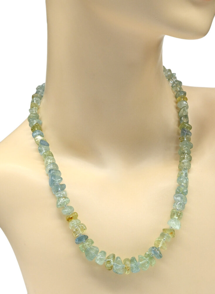 Бусы, аквамарин