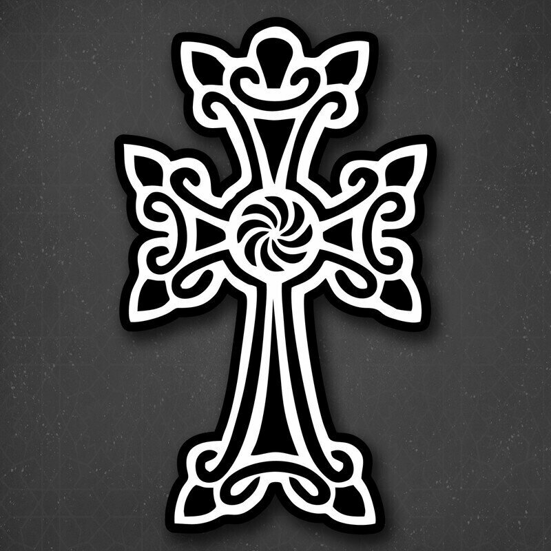Наклейка на авто "Кельтский крест" 14x24 см
