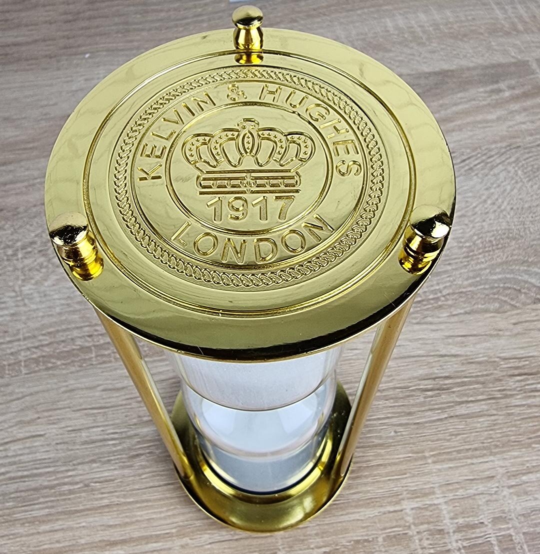 Песочные часы 15 минут «Лондон» GOLD (15х7х7)см металл, стекло