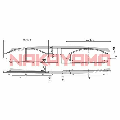 Колодки тормозные дисковые Nakayama HP8457NY