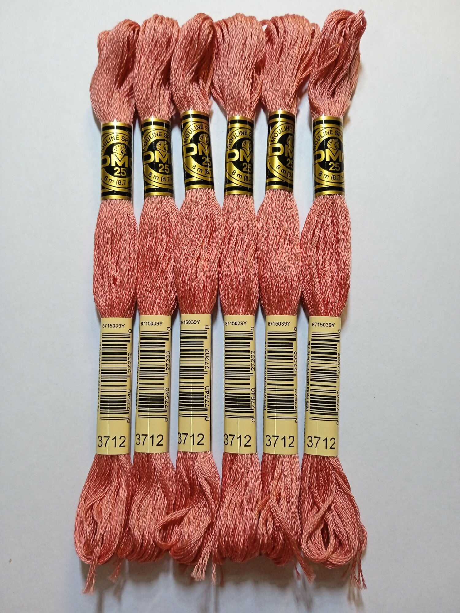 Набор ниток мулине, 8 м, 6 шт DMC-3712_6