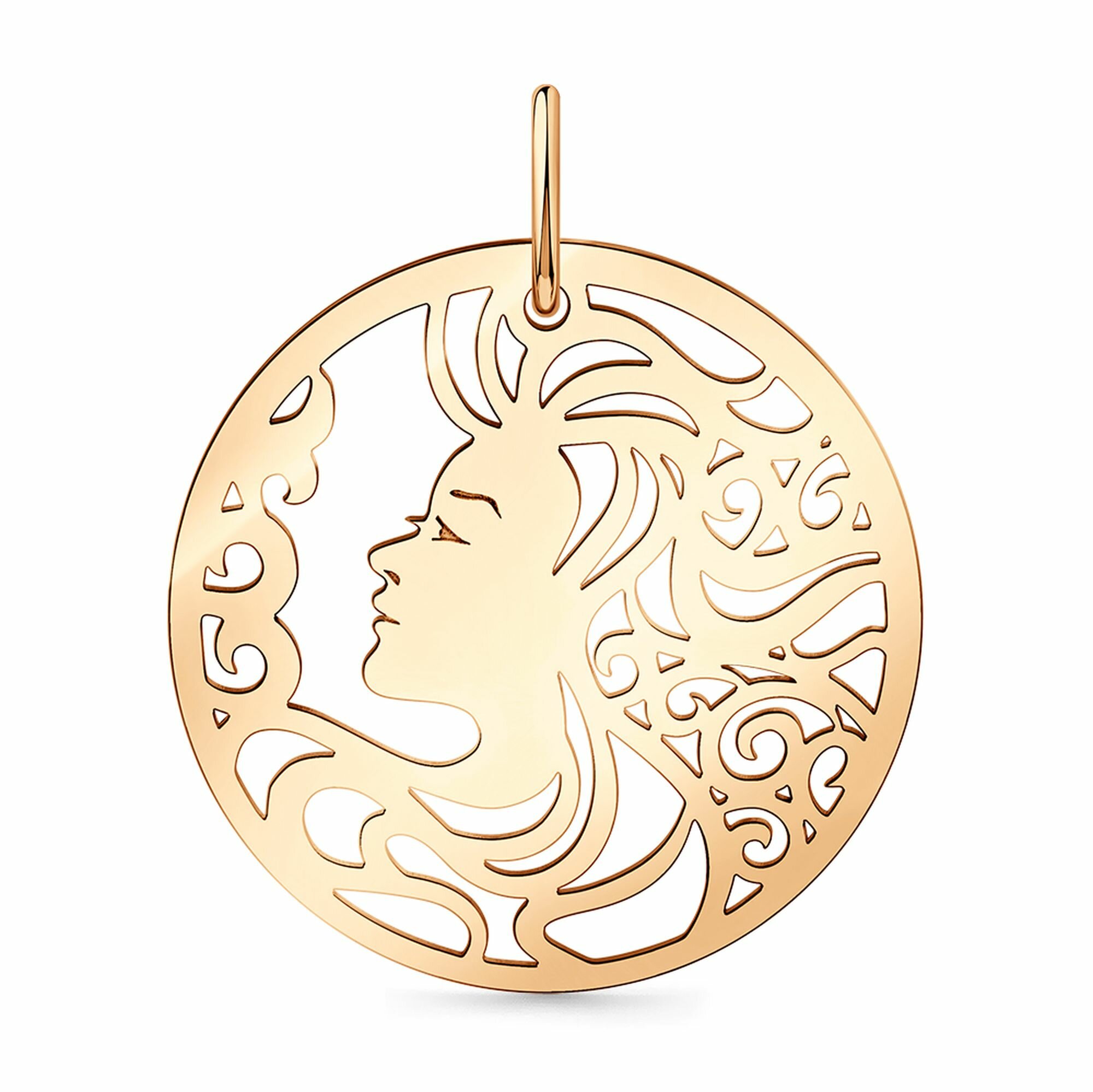 Подвеска, красное золото, 585 проба