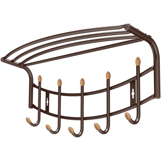 Вешалка Nika настенная коричневый 525х300х235мм, ВНП4Д/К