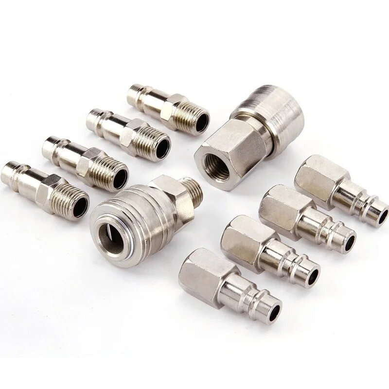 10 шт./компл. быстроразъемные фитинги BSP для воздушной линии евро 1/4 дюйма, фитинг для воздушной линии, шланг, стандартный разъем для пневматических инструментов