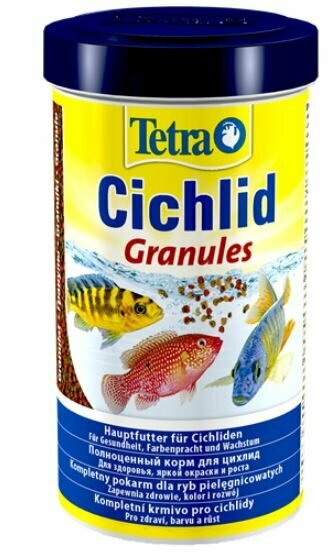 Tetra Корм для средних и больши цихлид гранулы Cichlid Granules 500мл