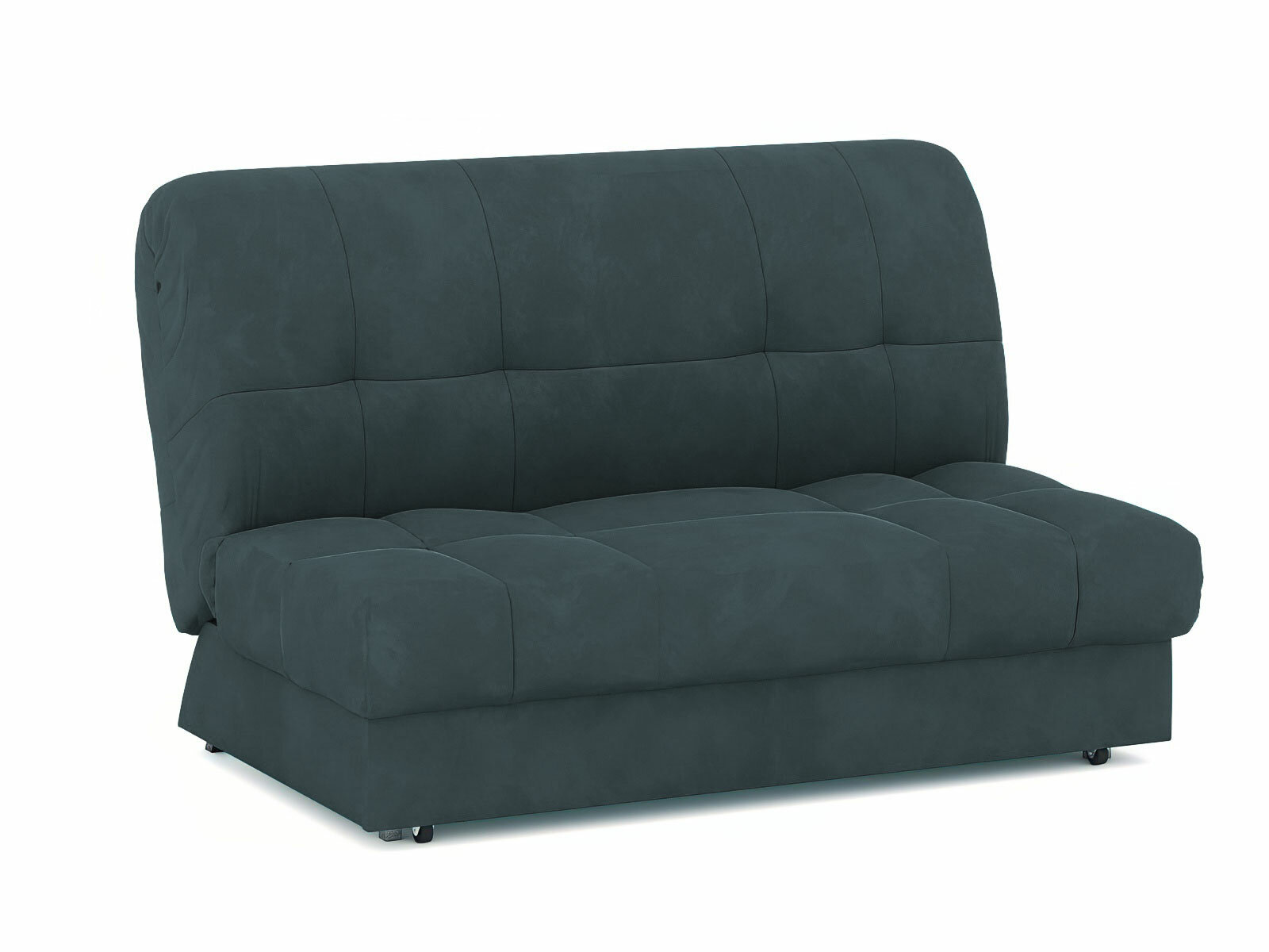 Диван на металлическом каркасе выкатной Виа Графитовый велюр