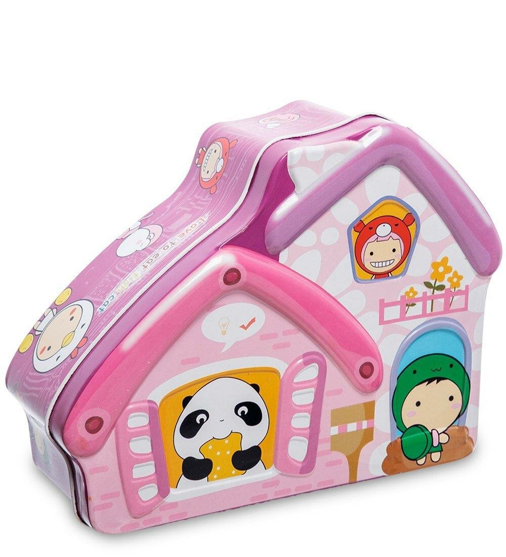 Металлическая копилка Домик для друзей A2145650 разностор, Металл