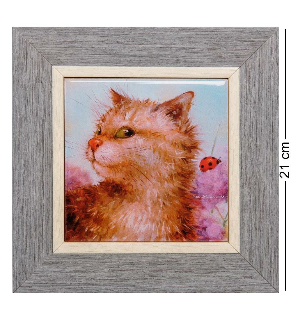 Панно керамическое Неожиданная встреча 10х10 A2146346 Artangels, Керамика, пластиковая рамка