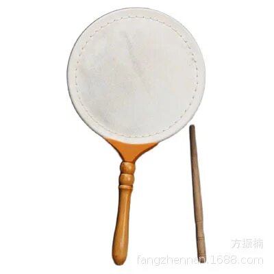 Буддистский веерный барабан из кожи