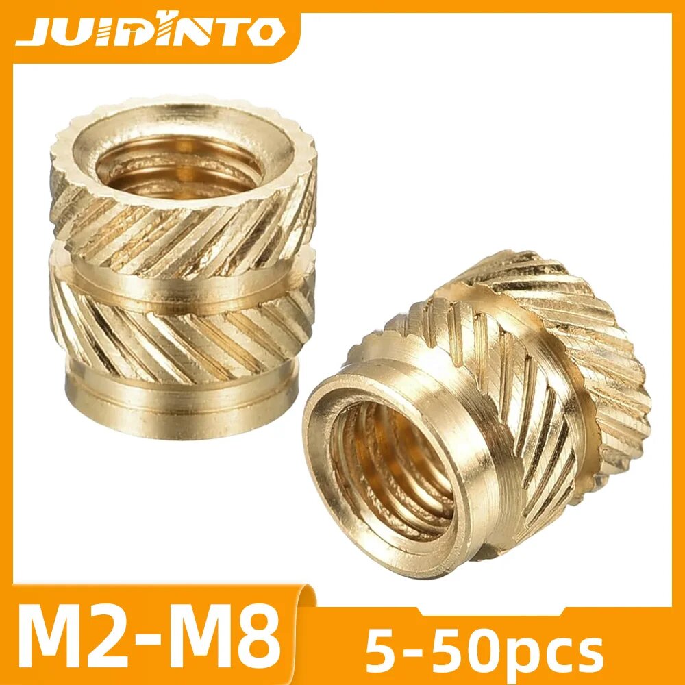 Латунные резьбовые вставки JUIDINTO M2 M3 M4 M5 M6 M8 M2 (OD3.5mm) 50pcs, Length 4mm
