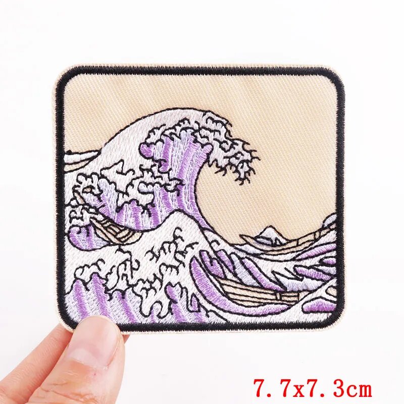 Мультяшные вышитые патчи Prajna Сиреневый, PE5641CT