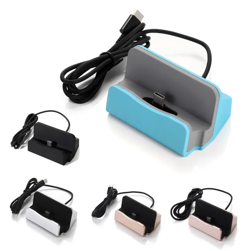 Настольная док-станция зарядное устройство для Samsung A13 A23 A33 A53 A73 5G Redmi 10A 9A 9C 7A 6 A 5A 5 4A 4X Type-C Micro USB док-станция зарядное устройство Black