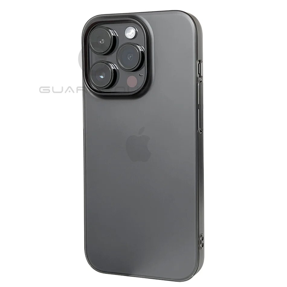 Серый прозрачный чехол для iPhone 15 Pro
