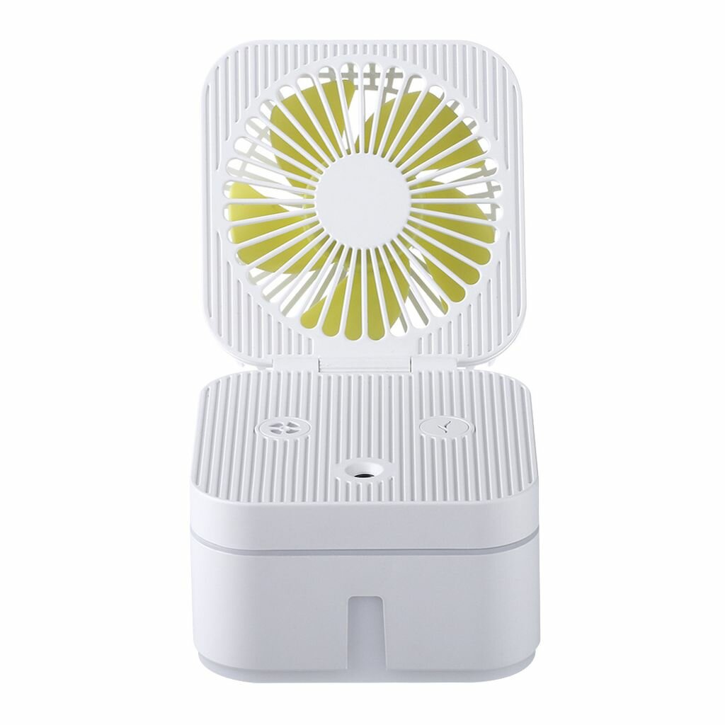 Кубический увлажнитель 2 в 1, вентилятор с проводом - белый, один