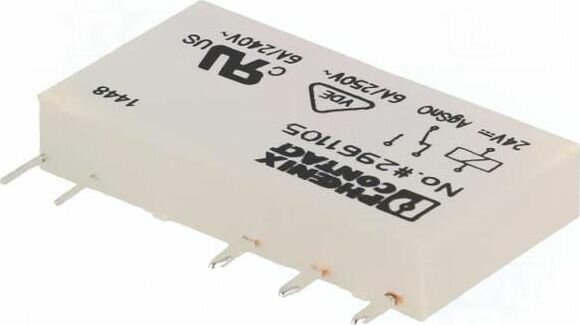Реле PHOENIX REL-MR-24DC/21 электромагнитное SPDT Uобмотки 24ВDC 8A/250ВAC 2A/24ВDC 1 шт