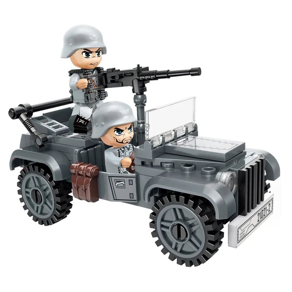 Конструктор Qman Военный джип 82 дет 6+ 21021-2