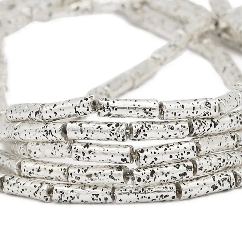 Браслет многослойный серебряный Antique Silver