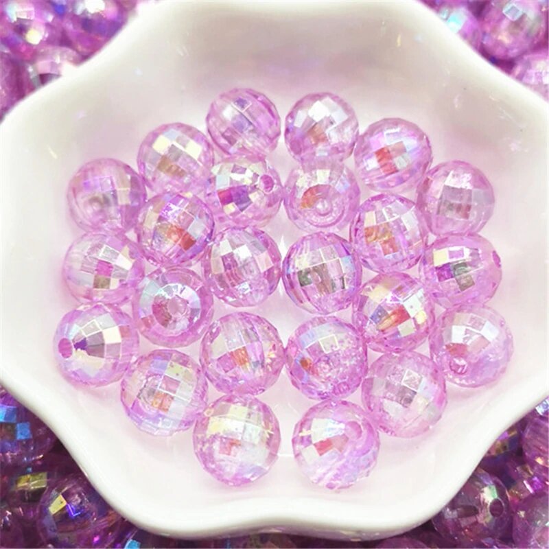 Бусины акриловые 8 мм, Light Purple, 50 шт.