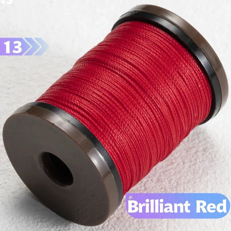 Вощеная нить для кожи, 0.6 мм, 70 м, Brilliant Red