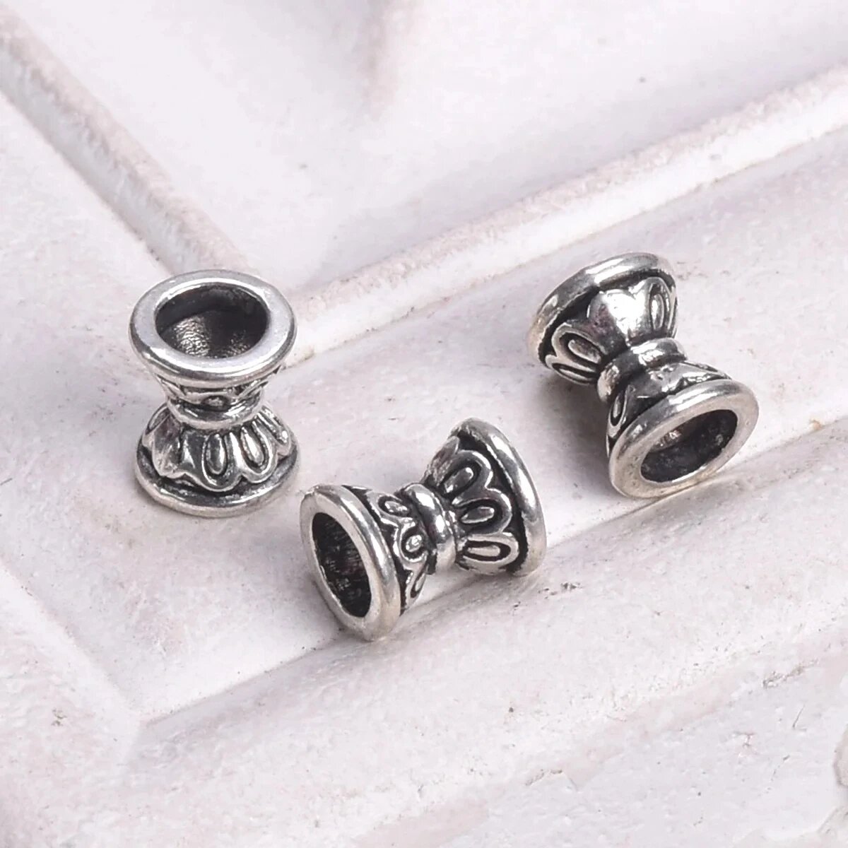Бусины-разделители металлические, Antique Silver Color, 6,5x5,5 мм