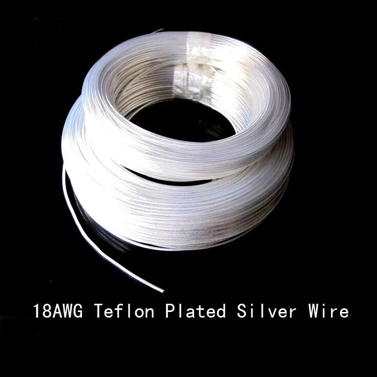 16AWG серебряный провод 20м, прозрачный