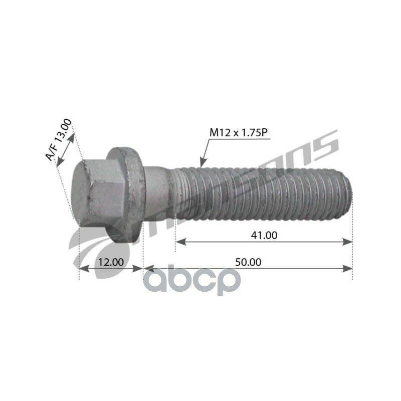 Болт! крестовины кардана M12x50 Scania P300/400/500 Mansons арт. 100569