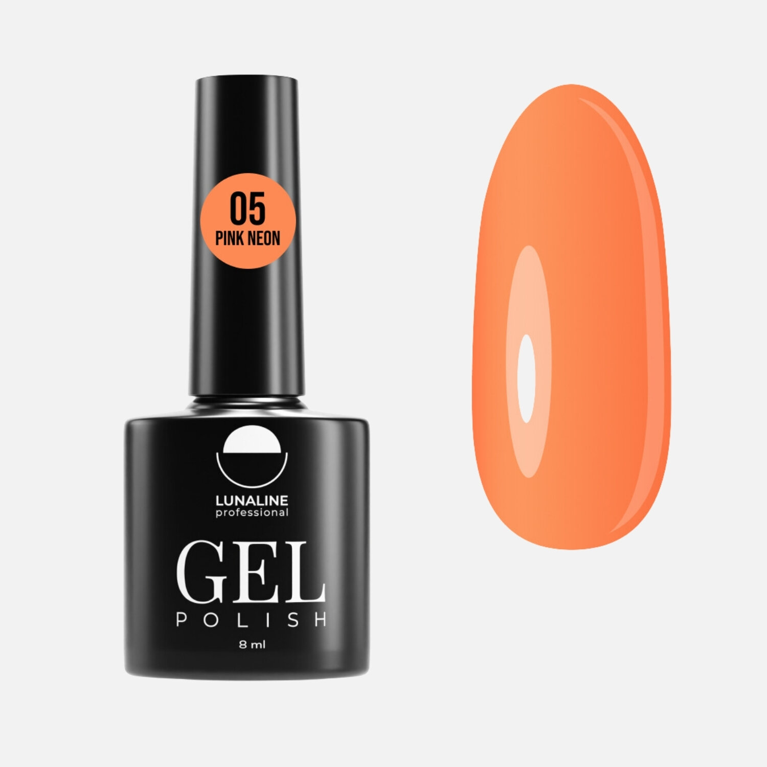 Гель-лак LunaLine Pink Neon №05 8 мл розовый неоновый эффект