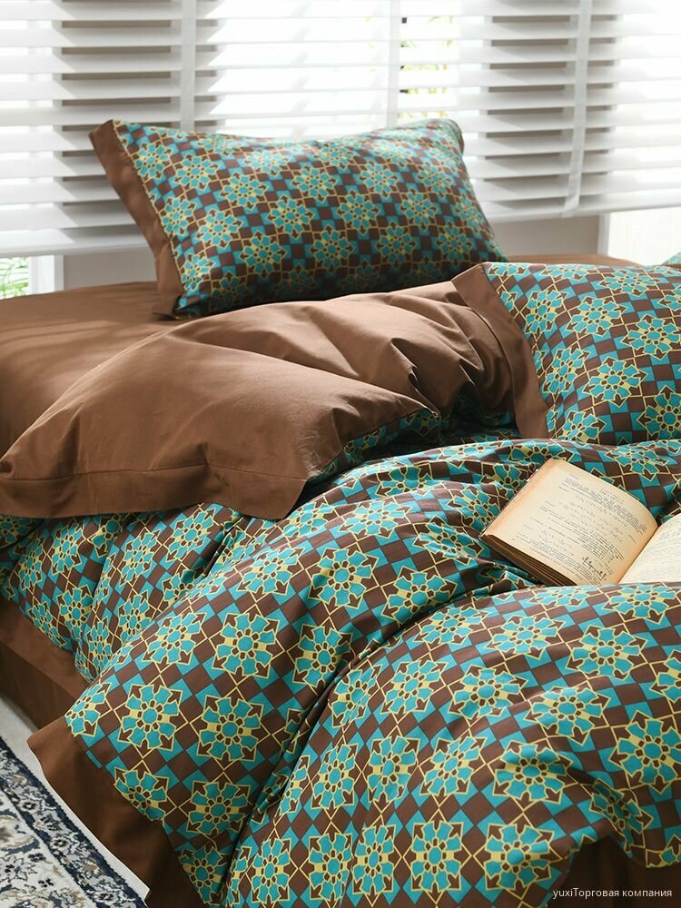 Легкие роскошные простыни из длинноволокнистого синьцзянского хлопка высокого качества, пододеяльник из четырех предметов из хлопка и комплект наволочек