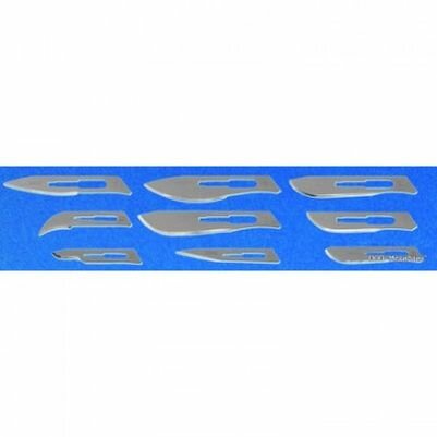 Лезвие для скальпеля BEROBLADE стерильное из высокоуглеродной стали размер 22, 100 шт