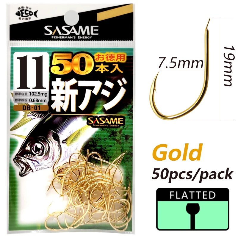 SASAME Рыболовный крючок Shin Aji 50 шт. Size 11 50pcs