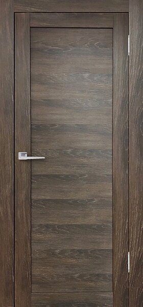 Межкомнатная Дверь Verda Бавария 16 ПВХ Дуб Шале Корица со Стеклом Сатинато 2000х900мм (Полотно 1шт) / Верда.