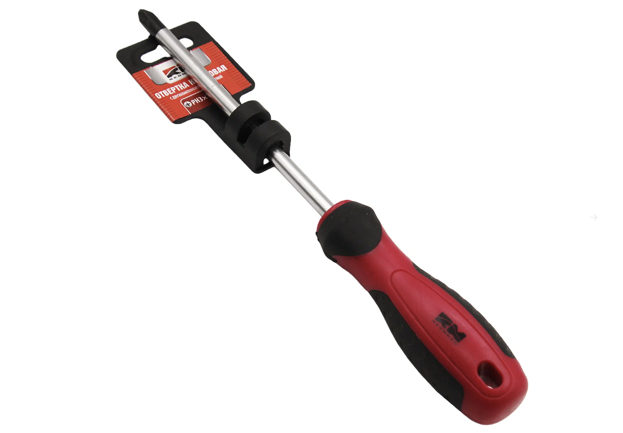 Отвертка крестовая RedMark, PH3х150 мм, c двухкомпонентной рукояткой