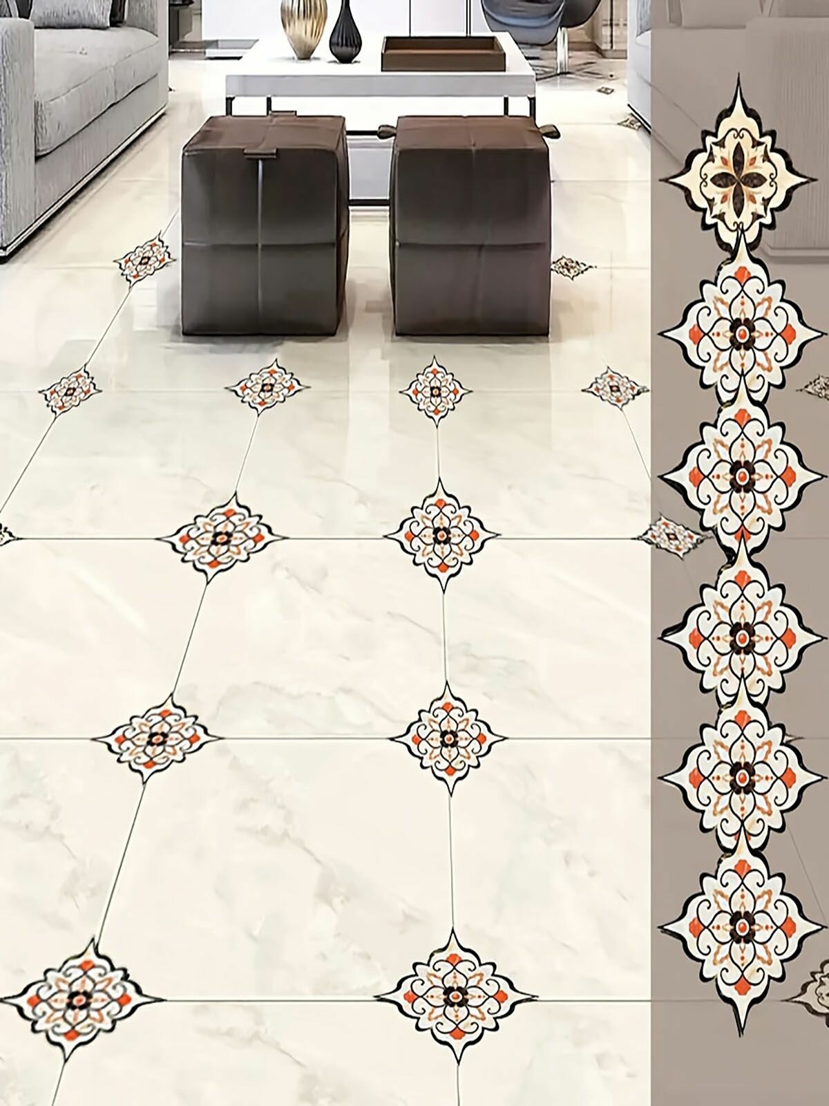 36 шт. Наклейки на плитку, водонепроницаемые, диагональные, для пола, декора, кухни, ванной комнаты