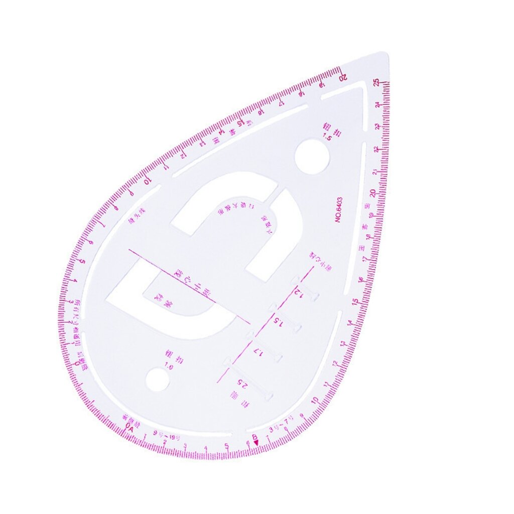 Французская изогнутая линейка, многофункциональная линейка для пэчворка, измерительная линейка, инструмент для черчения и пошива одежды, инструмент для рукоделия и шитья