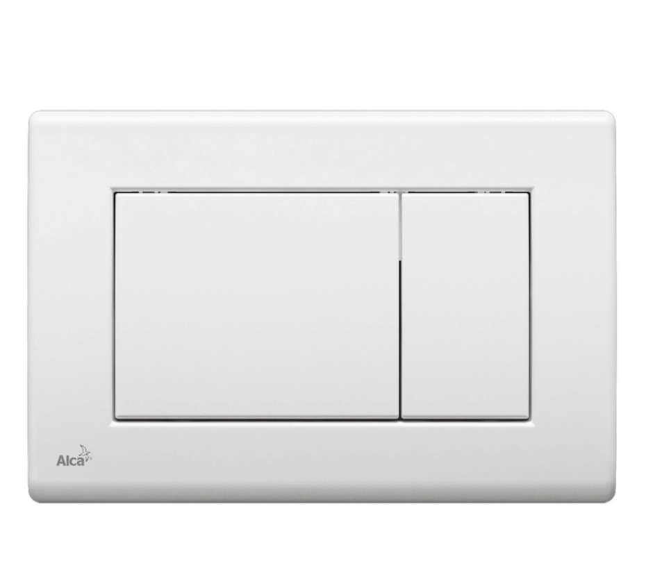 Кнопка для инсталляции ALCAPLAST М270, пластик, квадратная, белая