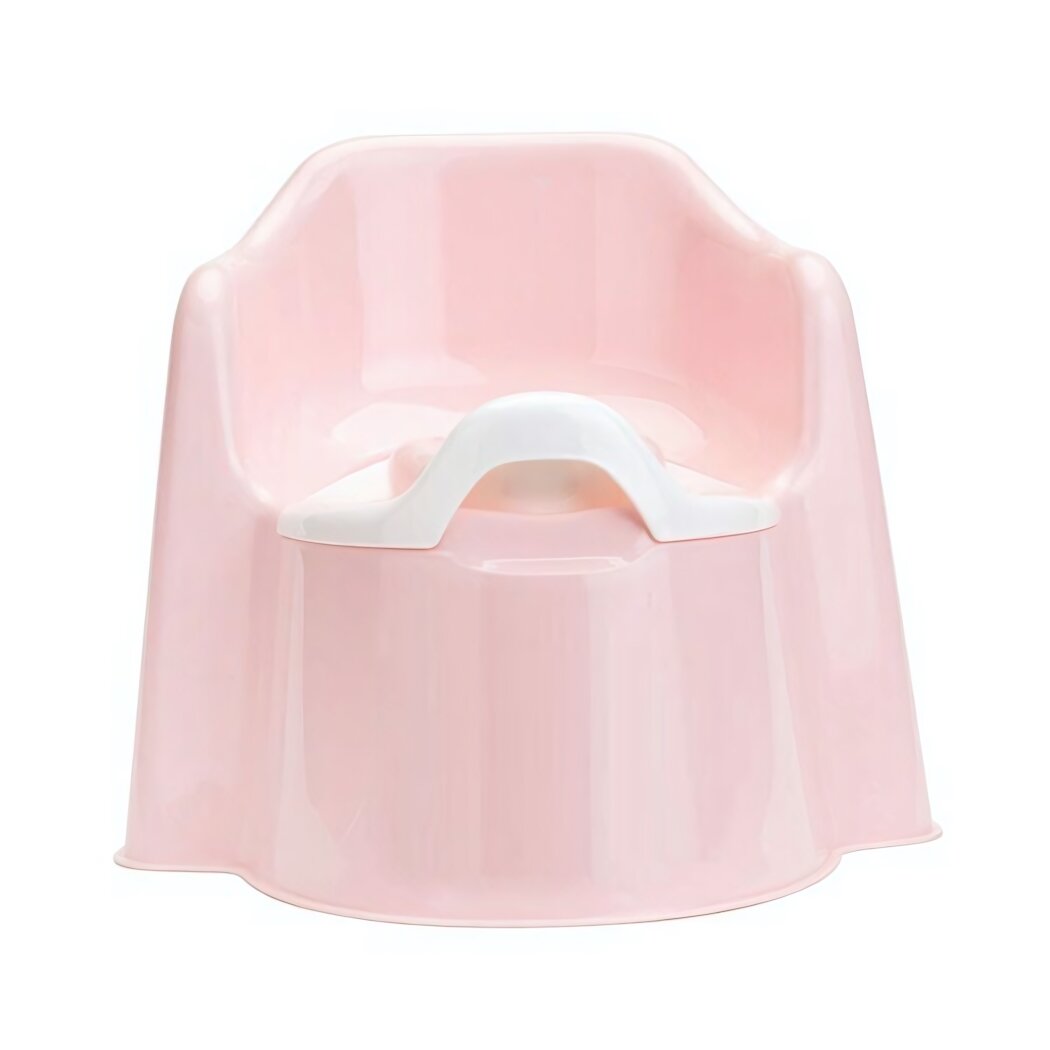 Горшок детский "Kinder" 365х340х310 мм, светло-розовый, удобная спинка и съемная вставка
